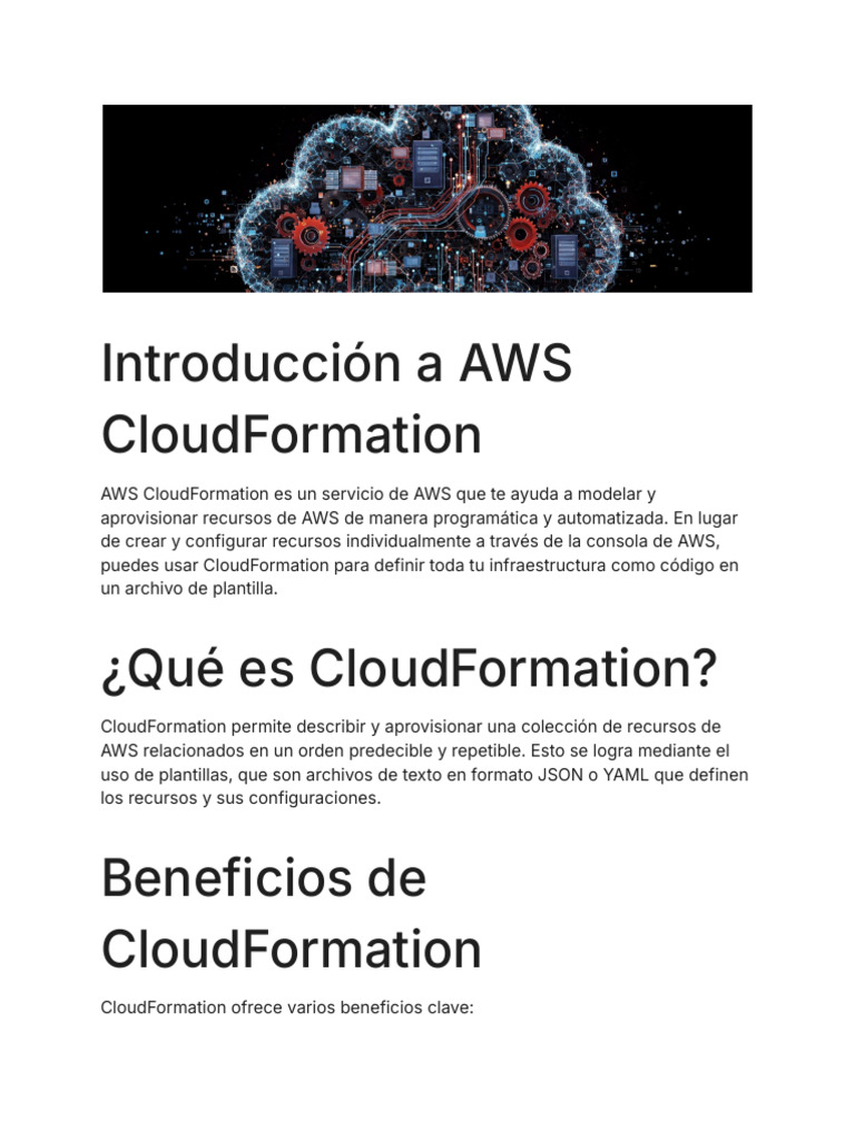 Introducción a AWS CloudFormation | PDF | Ciencias de la Computación | Informática