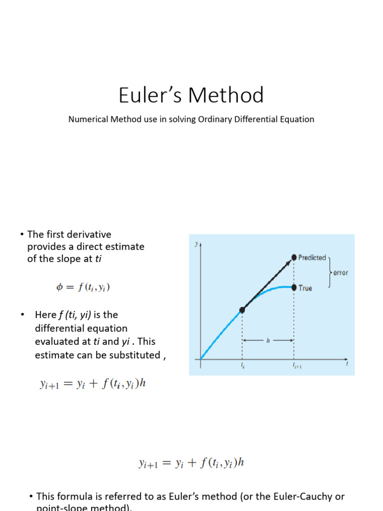 Eulers Method | PDF | Mathematical Concepts | Computational Science