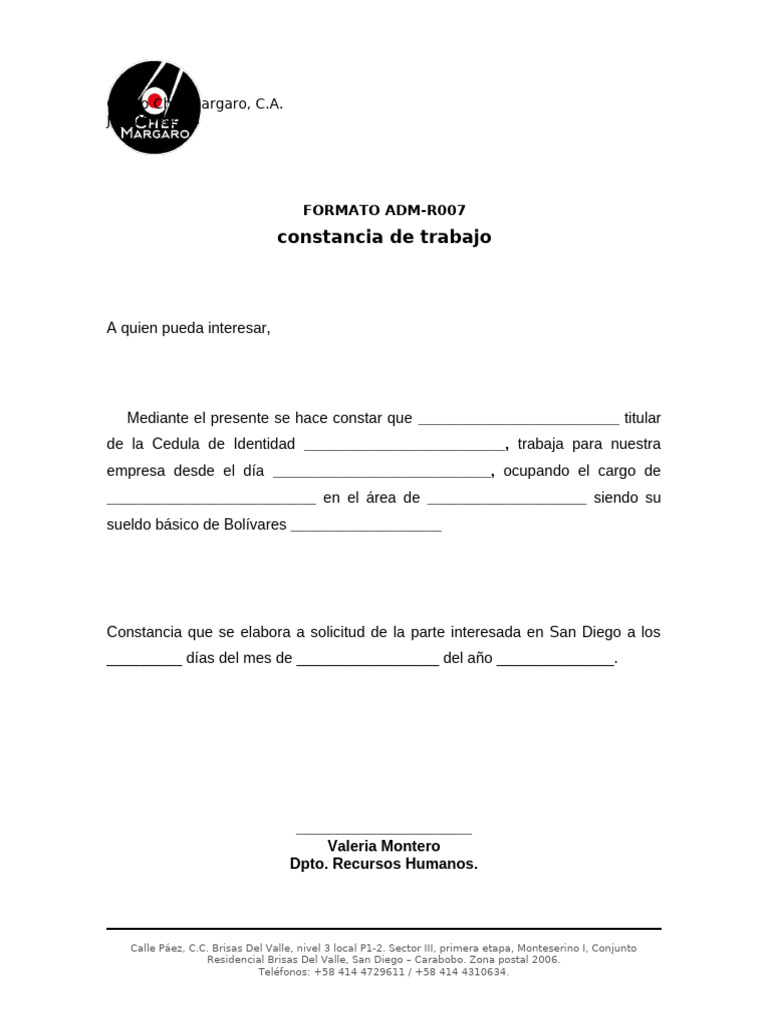 Formato Adm-R007 | PDF