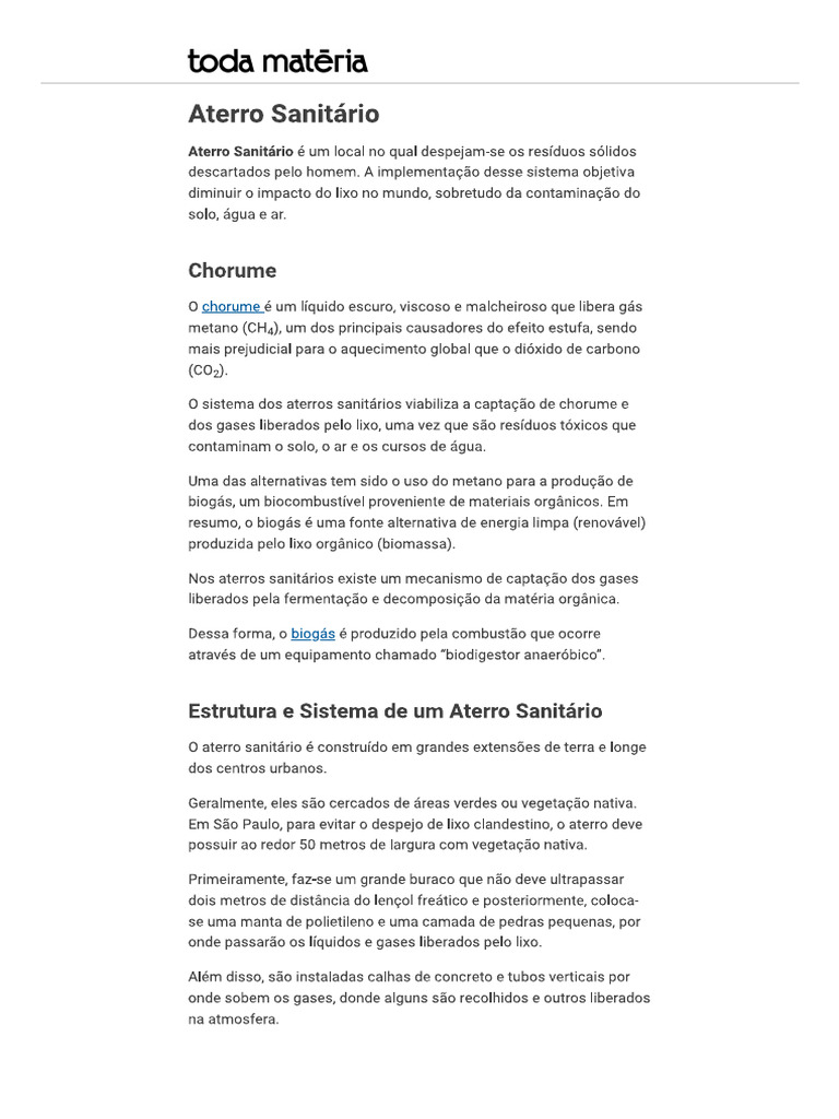 Aterro Controlado | PDF