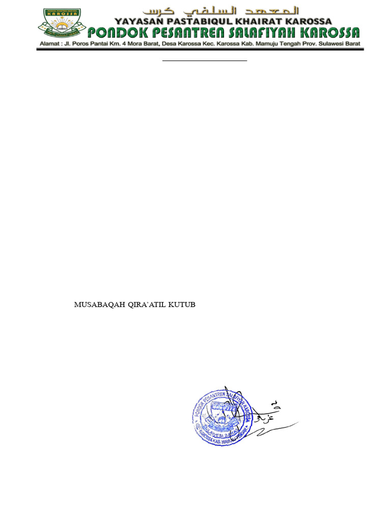 Surat Keterangan Mukim S. Mutiah | PDF