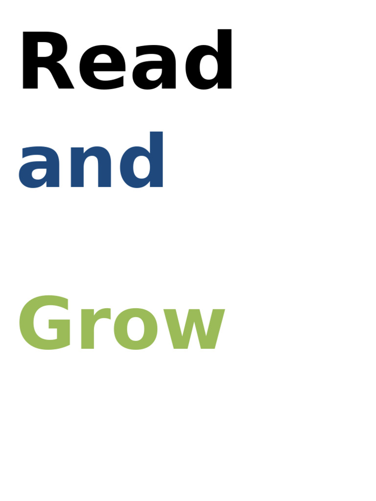 Read and Grow | PDF