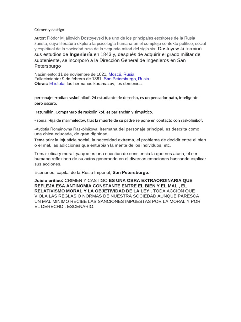 Crimen y Castigo | PDF