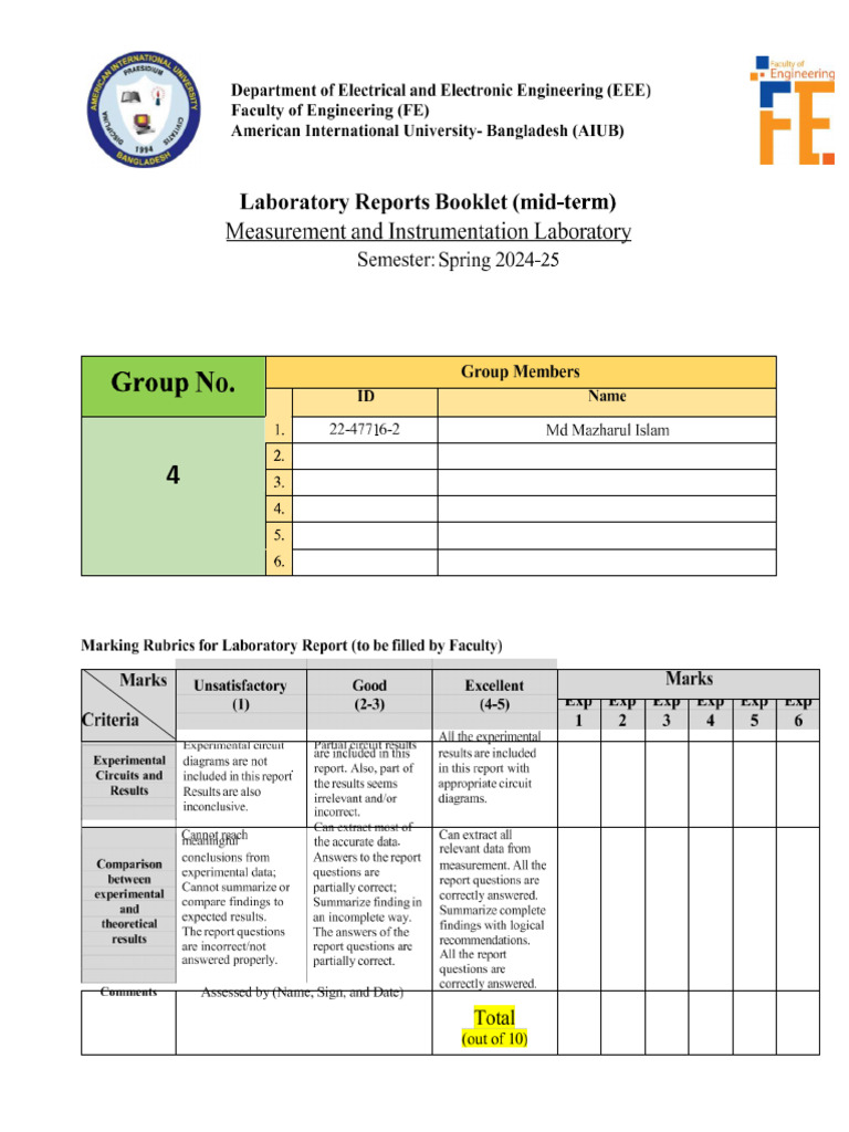 Measurement Lab Report: AV Methods Analysis | PDF | Voltage | Accuracy ...