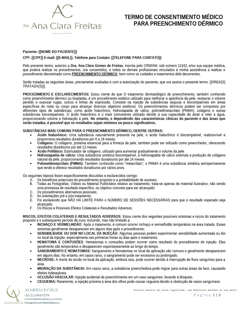 PREENCHIMENTO | PDF | Alergia | Acrílico