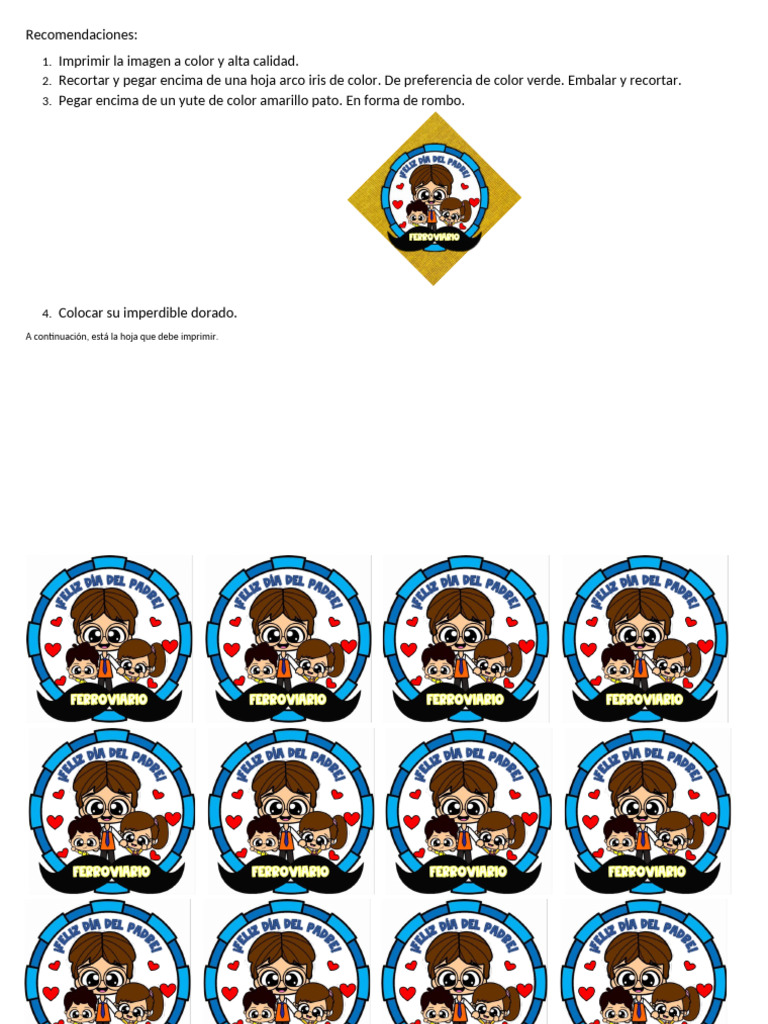 Solapin Día Del Padre | PDF