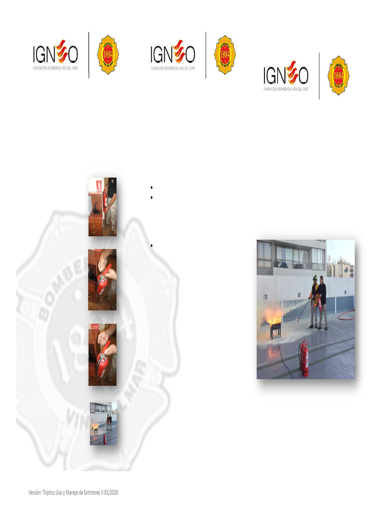 Triptico Uso y Manejo de Extintores | PDF | Incendios | Combustión