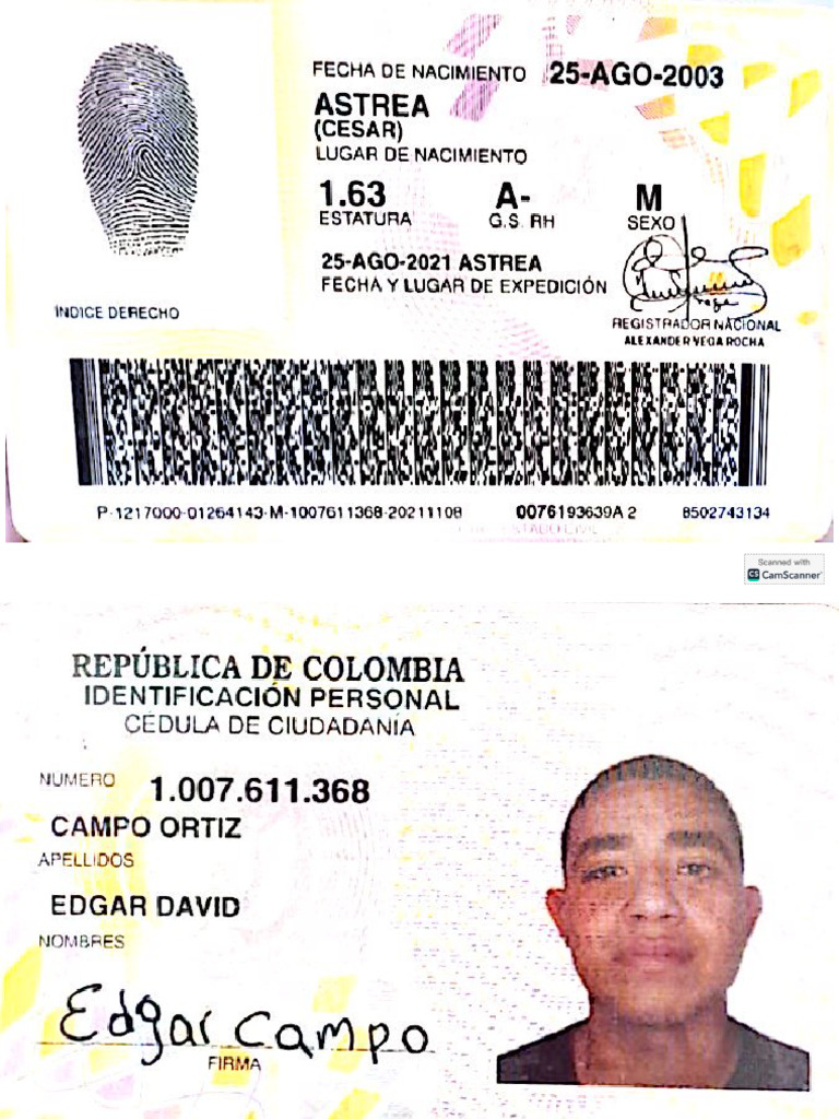 Cedula Edgar David | PDF