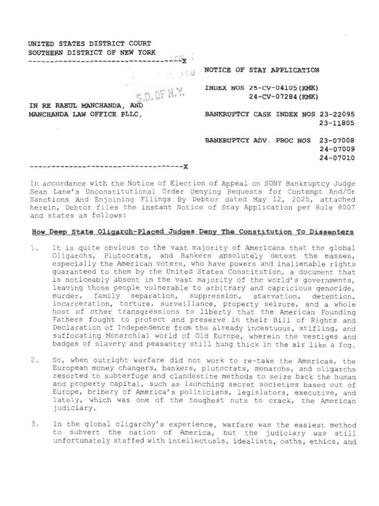 Notice of Stay Application | PDF