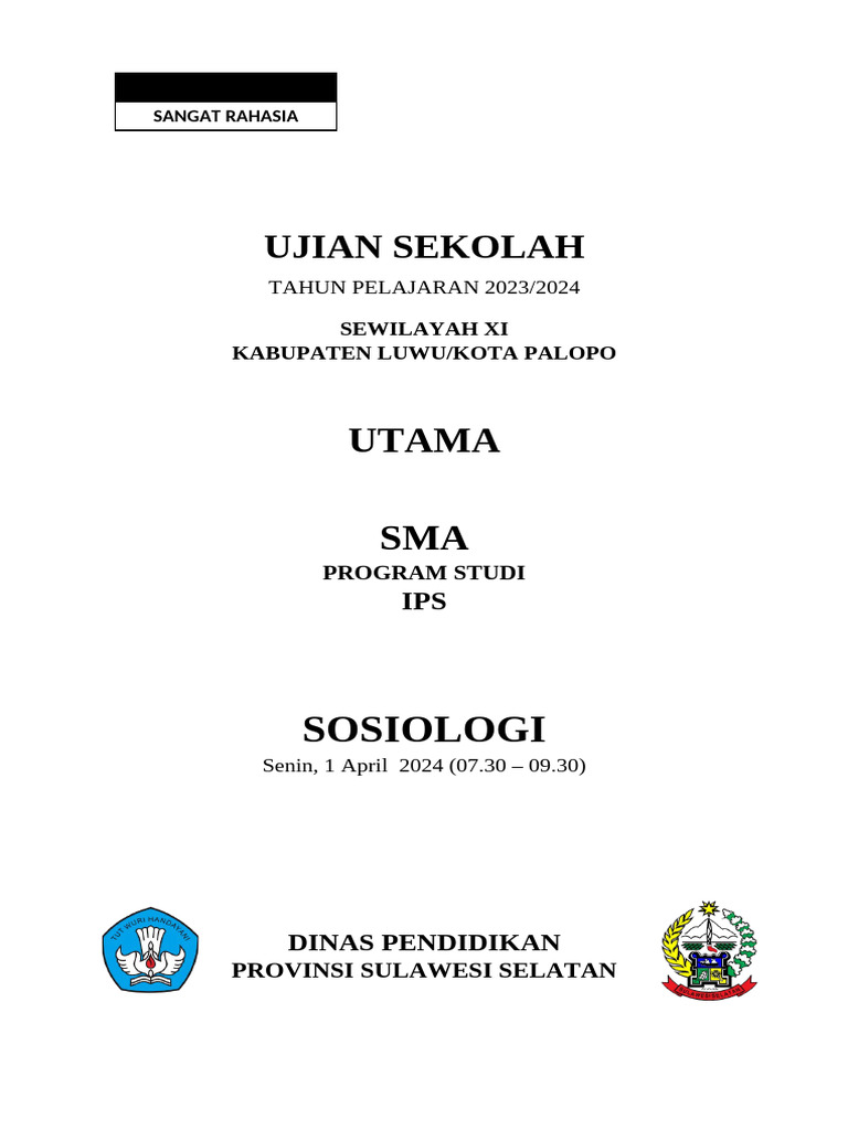 Naskah Soal Ujian | PDF