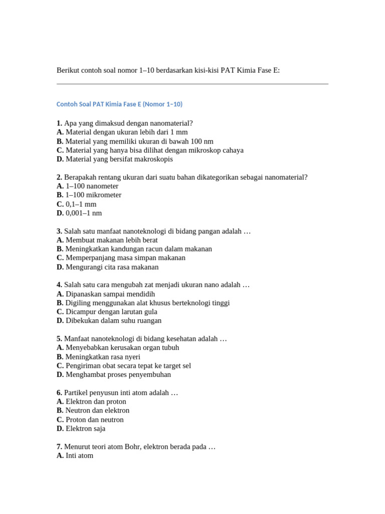 Soal_PAT_Kimia_1-40 | PDF