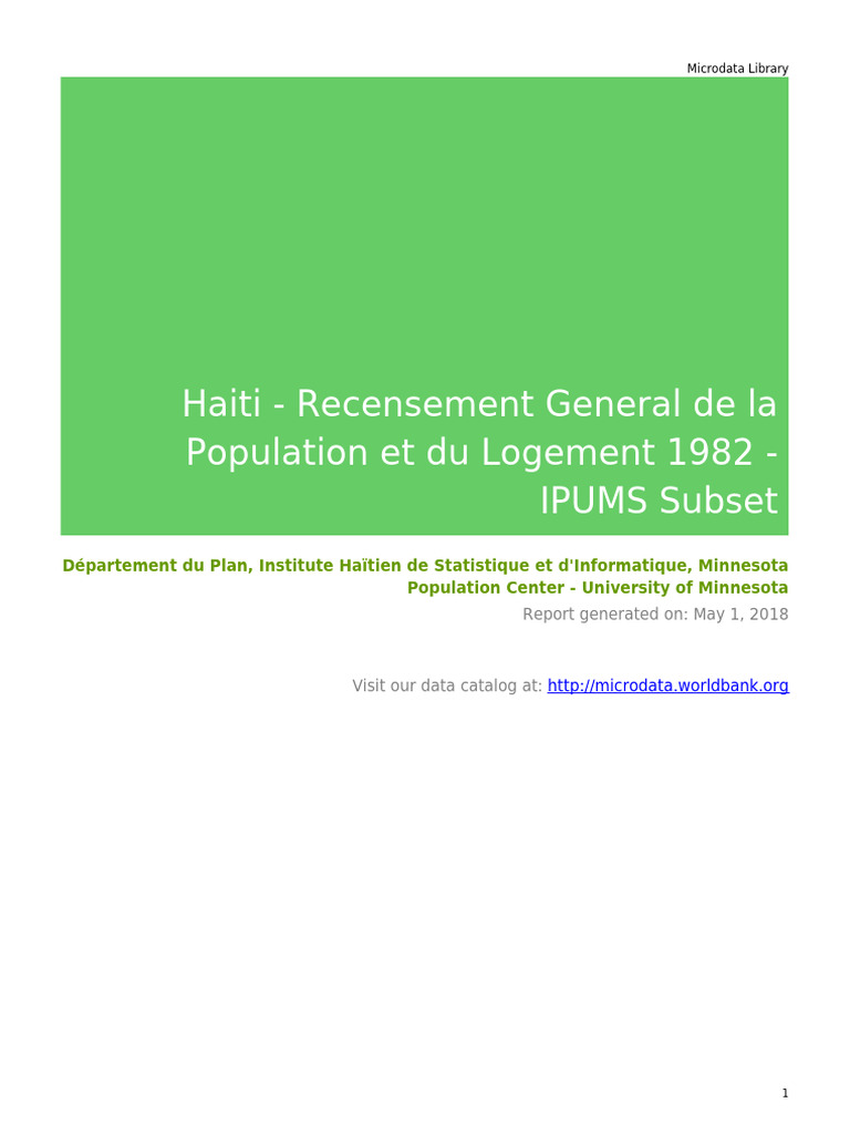 Ddi Documentation English - Microdata 1625 | PDF | Sampling (Statistics) | Literacy
