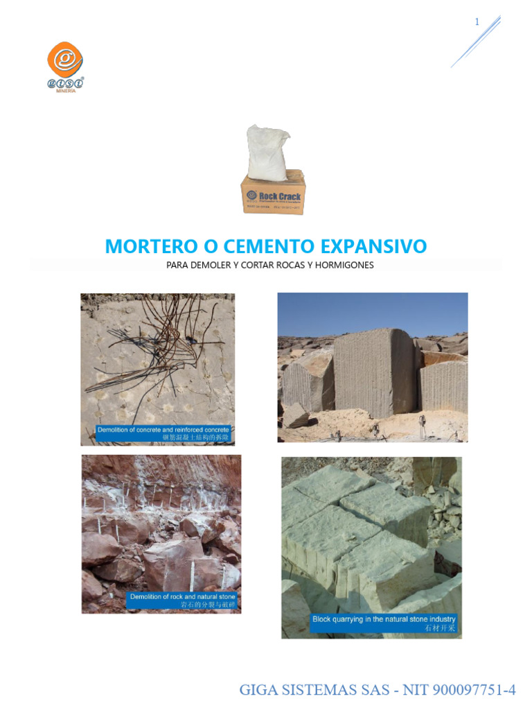 Ficha Tecnica Cemento Expansivo Gisi | PDF | Hormigón | Mortero (Albañilería)