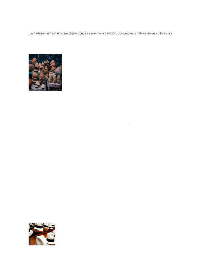 Definición y Tipos de Artesanías | PDF