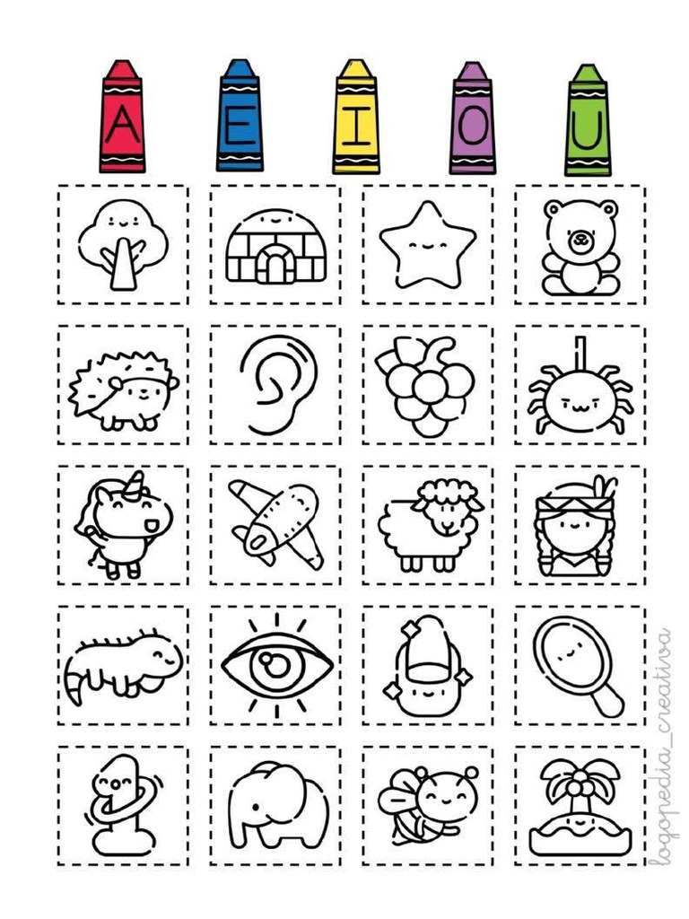 ACTIVIDADES DE VOCALES | PDF