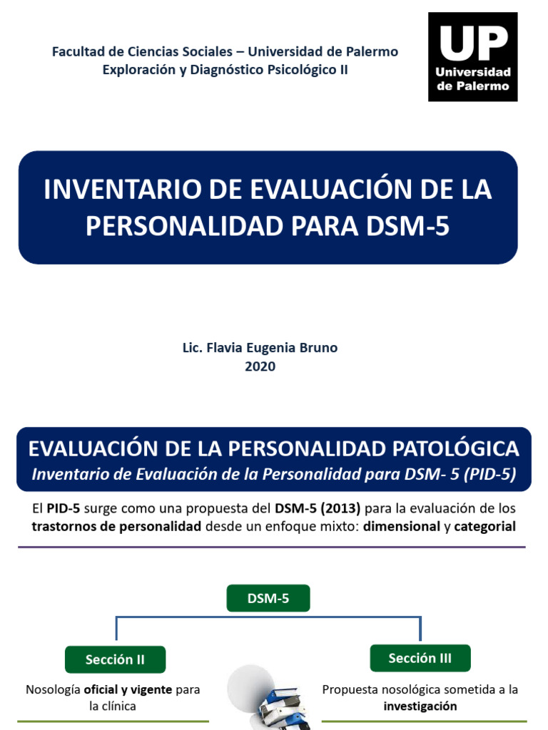 Clase 13. PID-5 | PDF | Manual Diagnóstico y Estadístico de los Trastornos Mentales | Desorden ...