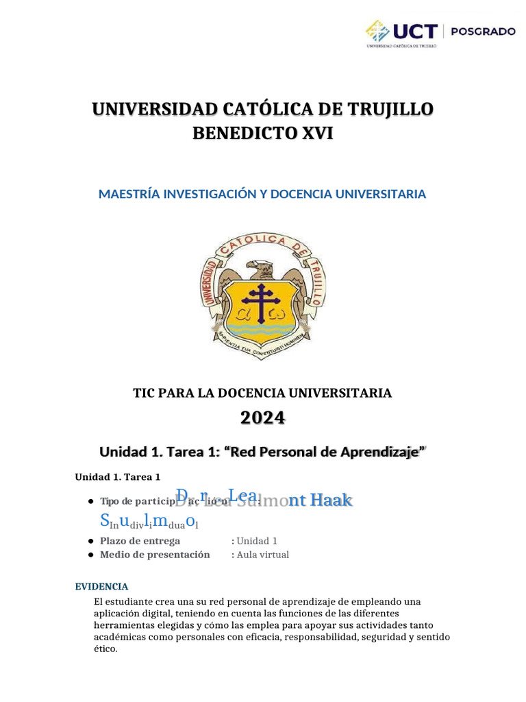U1-Tarea 1 (LS2024) | PDF | Evaluación | Enseñando