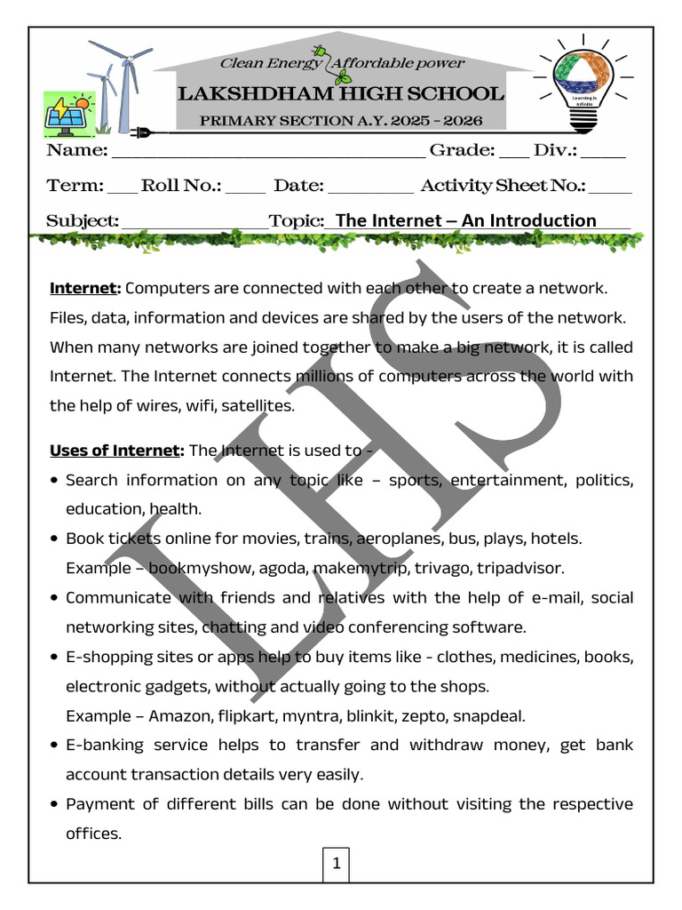 GR 3 Comp ST Internet - 1 - A t1 | PDF | World Wide Web | Internet & Web