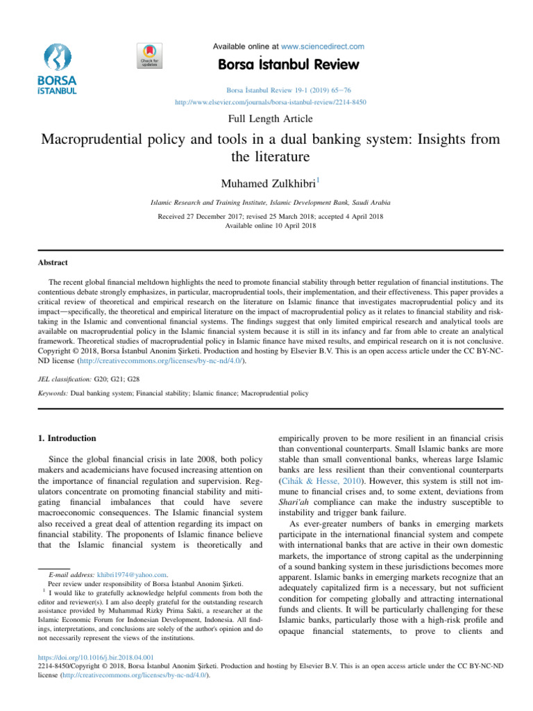 Macroprudential Policy and Tools in A Dual Banking System Insights From ...