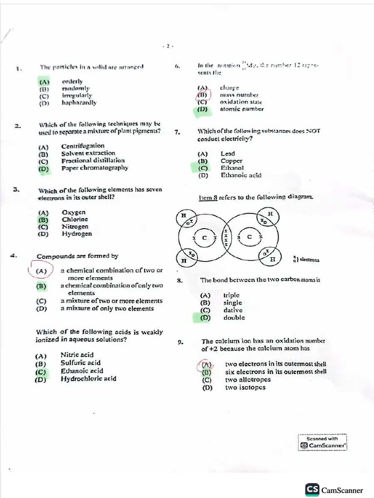 CSEC Chemistry January P1 2025 | PDF