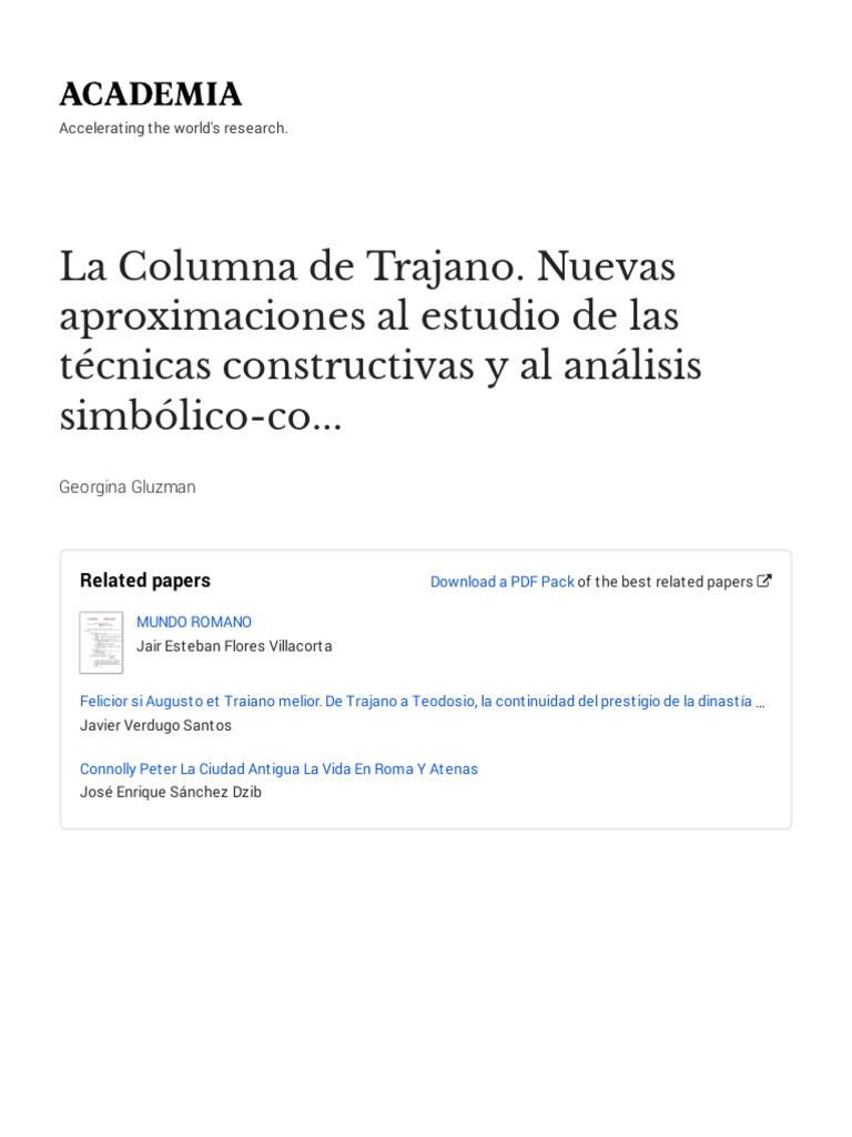 La Columna de Trajano - Georgina Gluzman | PDF