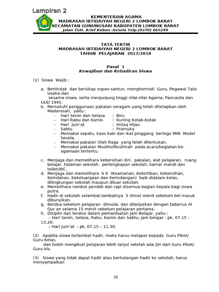 CONTOH TT TRTIB S M | PDF