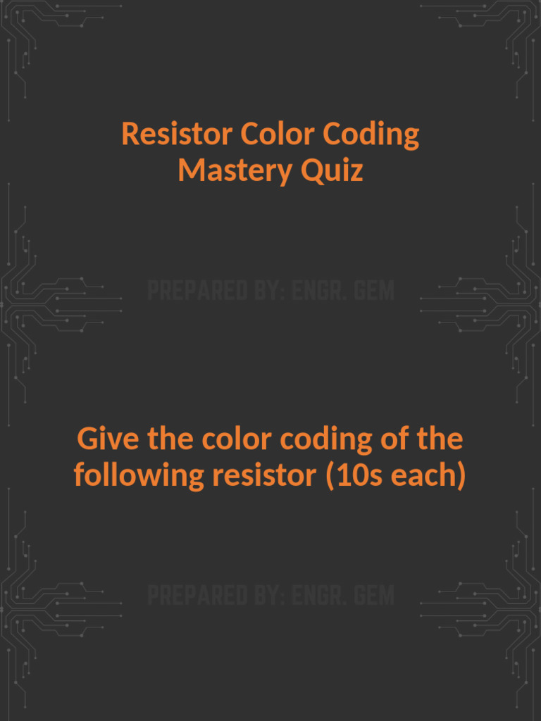 12 - 02 Resistor Color Coding Mastery | PDF