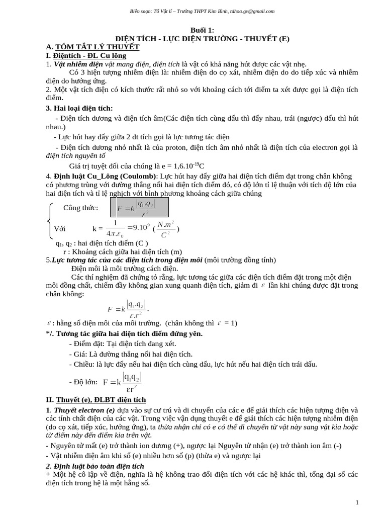 Li 11 Luc Dien Truong | PDF