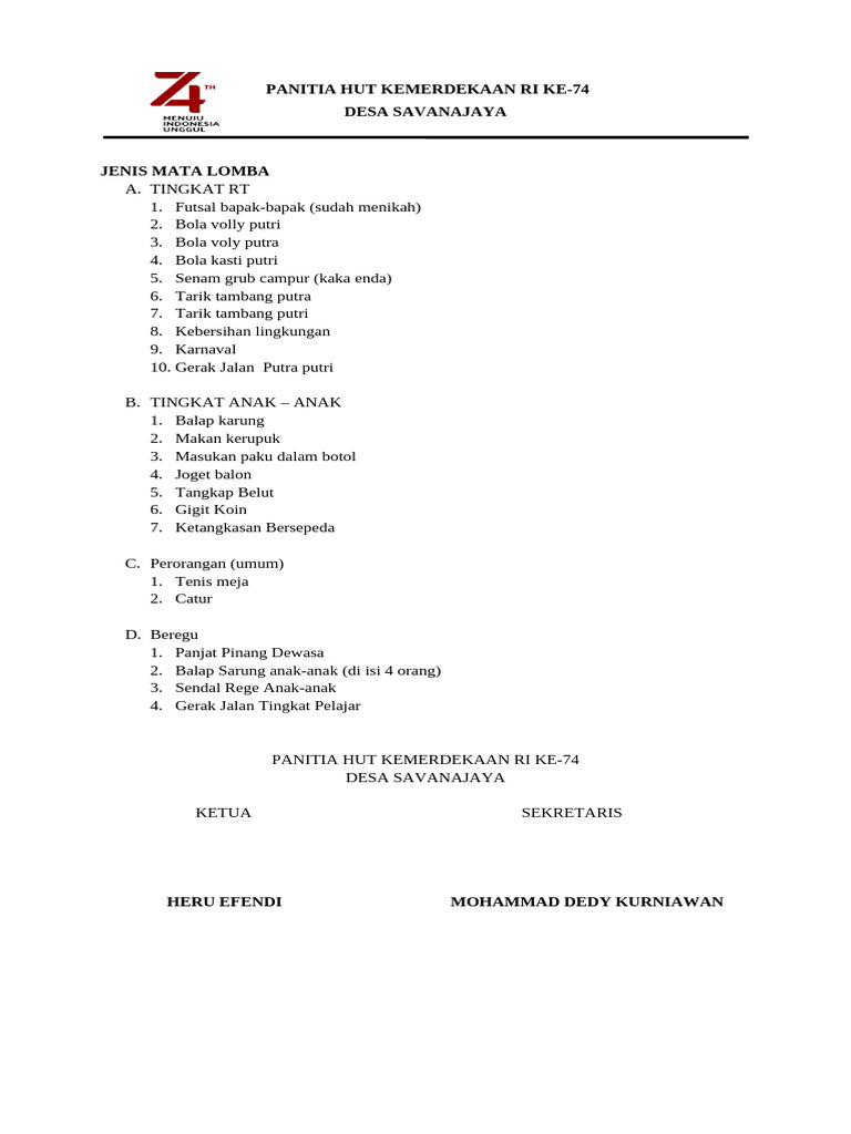 Jenis Mata Lomba | PDF