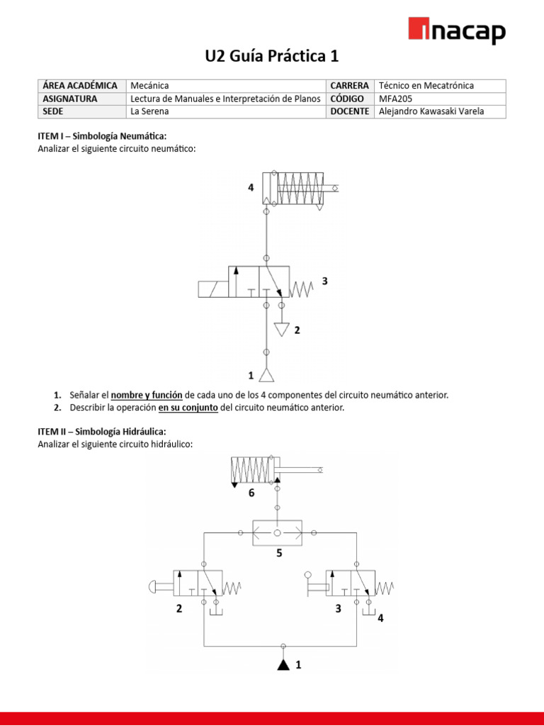 Ejercicios Simbología Hidráulica y Neumática | PDF