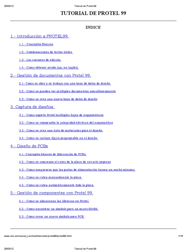 Tutorial Completo de Protel 99 | PDF | Placa de circuito impreso ...