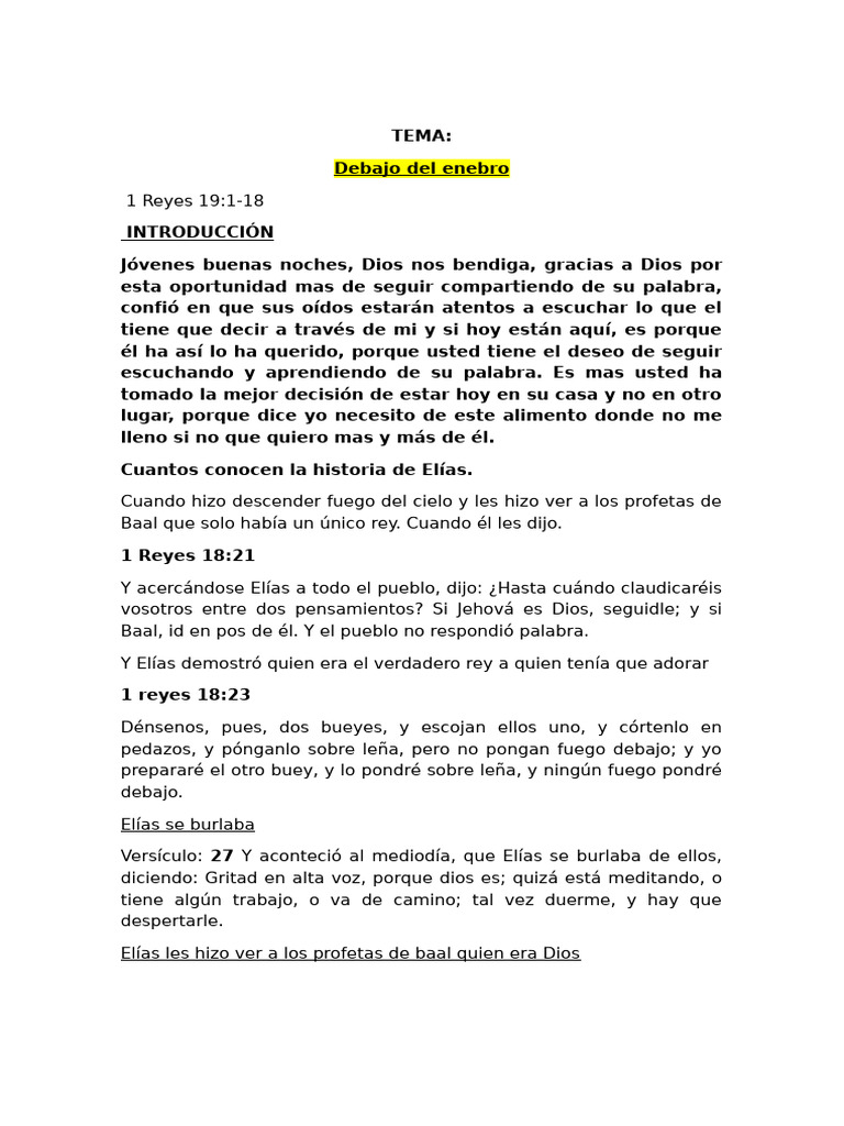 Debajo Del Enebro | PDF | Elijah | Libros de reyes