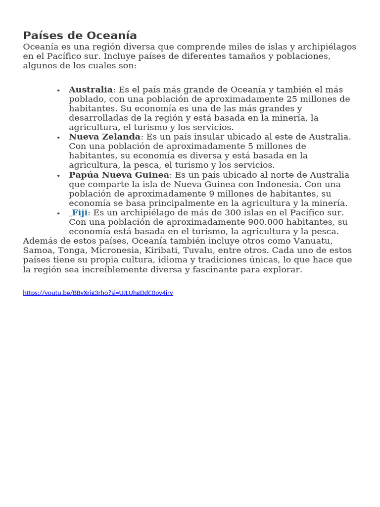 Oceanía 2 | PDF | Oceanía | Juegos olímpicos