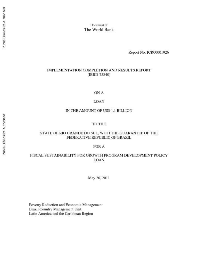 The World Bank: Document of | PDF | Fiscal Policy | Social Security ...