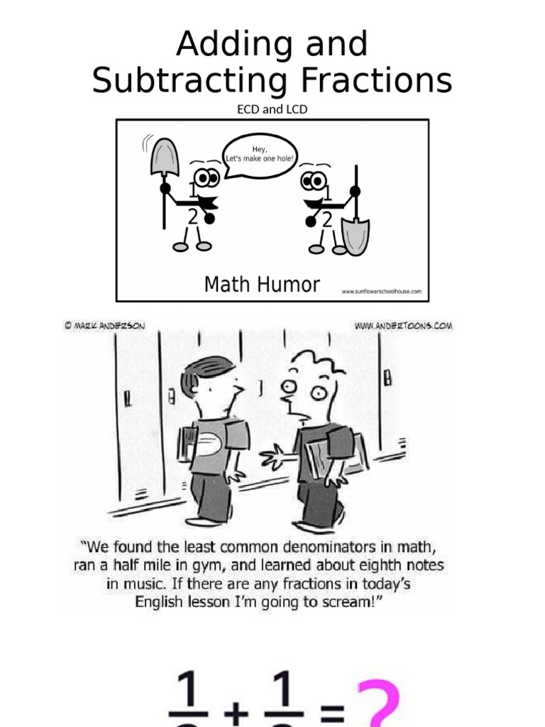 Adding and Subtracting Fractions | PDF | Mathematical Objects | Division (Mathematics)