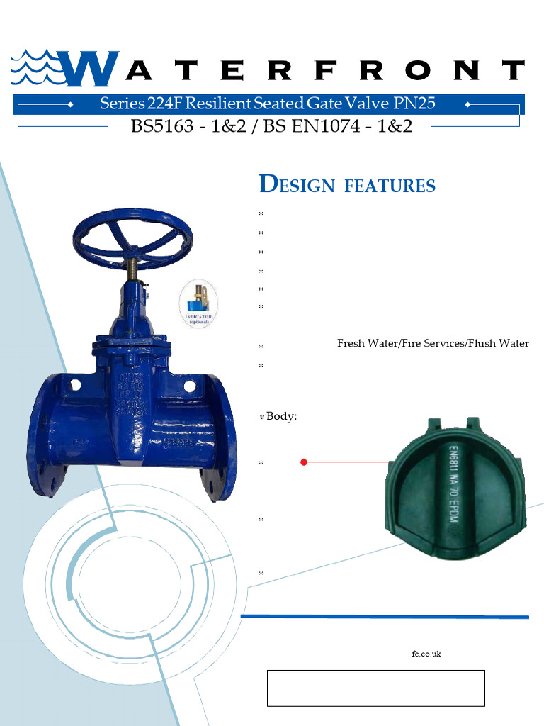 Waterfront Gate Valve Specifications | PDF | Valve | Screw