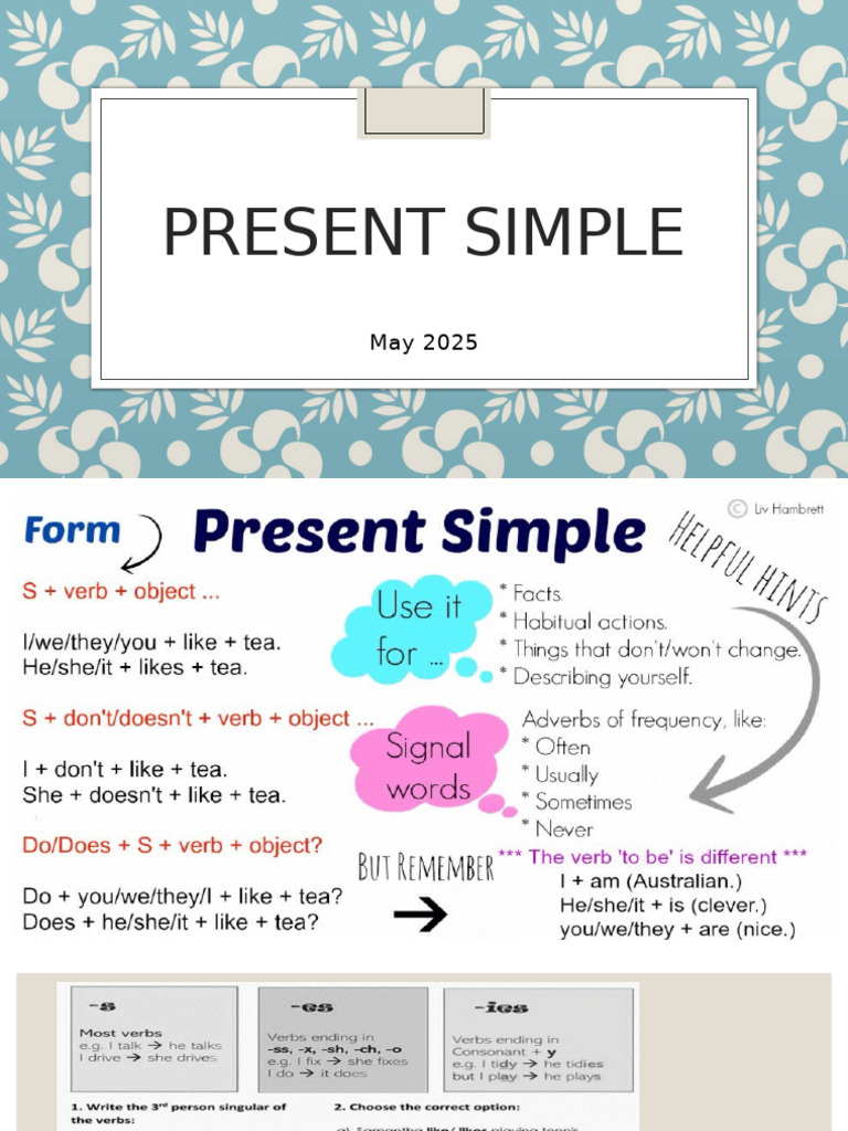 5tos Present Simple Mayo | PDF