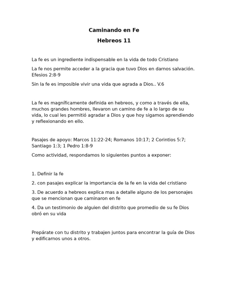 03 05 25 Caminando en Fe Modo Exposición | PDF