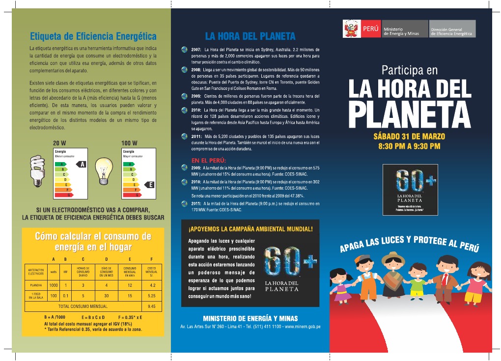 Triptico La Hora Del Planeta | PDF