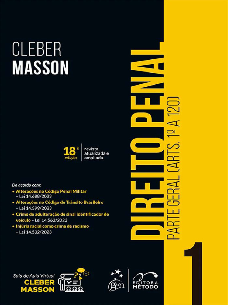 Direito Penal Parte Geral - Vol I 2024 - Cleber M | PDF