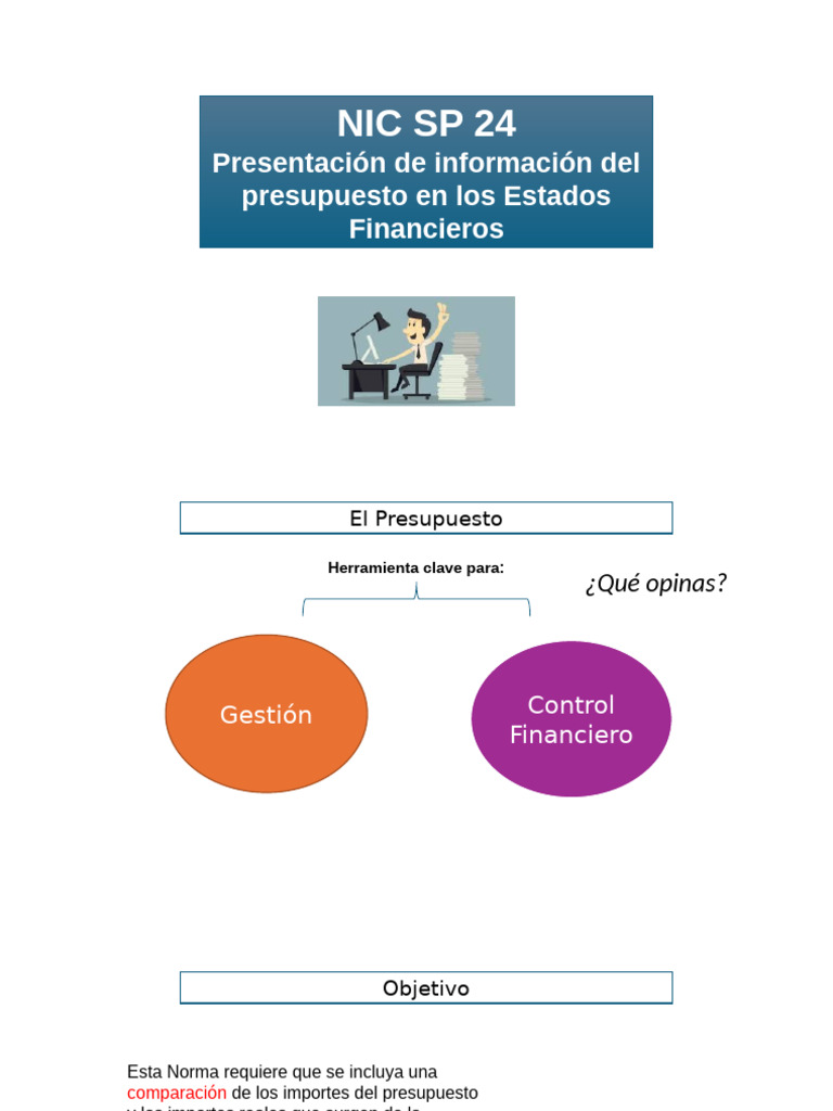 NICSP 24 Presentación de Estados Financieros | PDF | Presupuesto ...