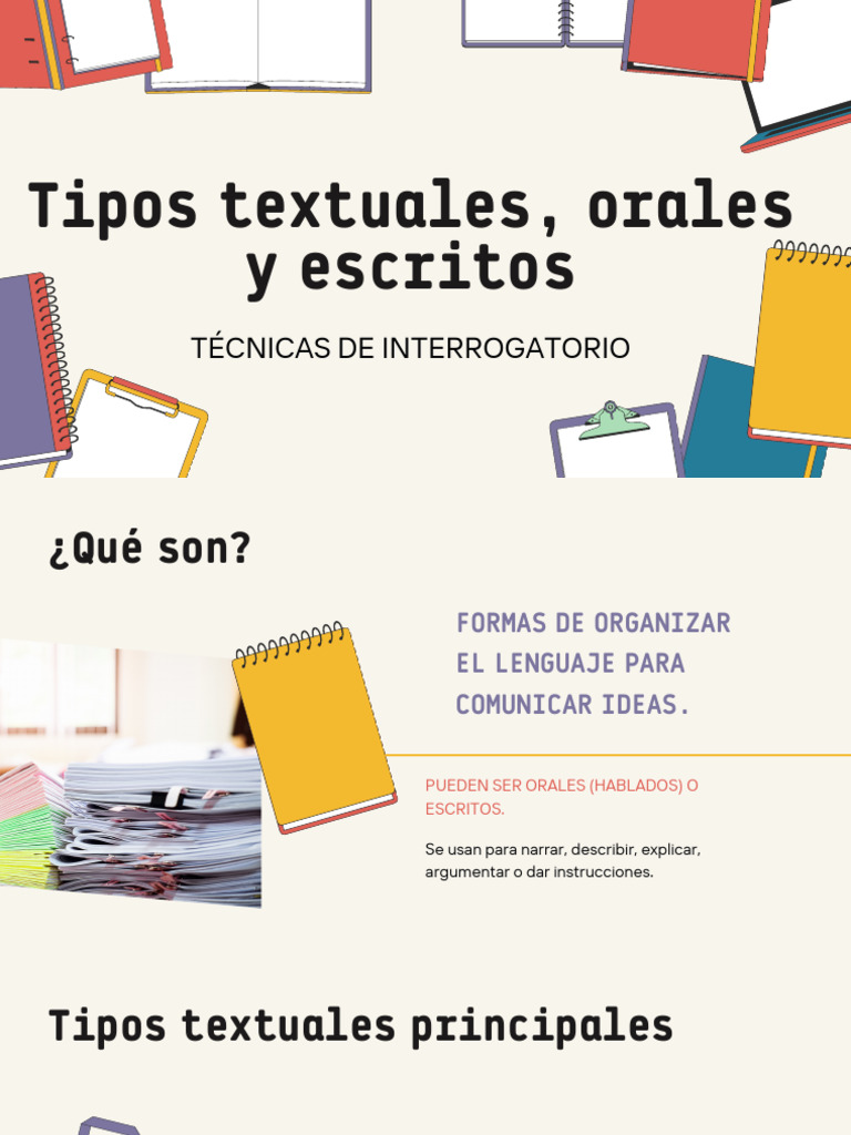 Tipos Textuales Orales y Escritos | PDF | Rúbrica (Académica ...