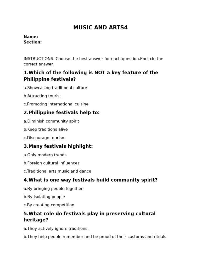 Music&Arts Activity | PDF