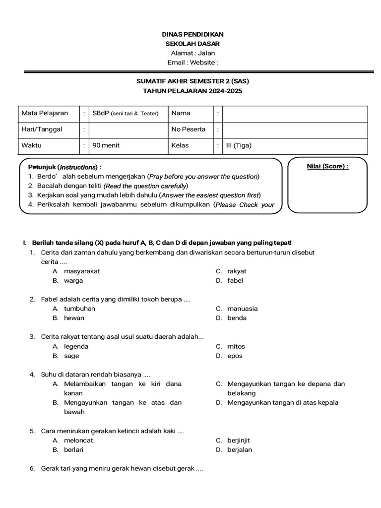 SBDP Seni Tari Dan Musik | PDF