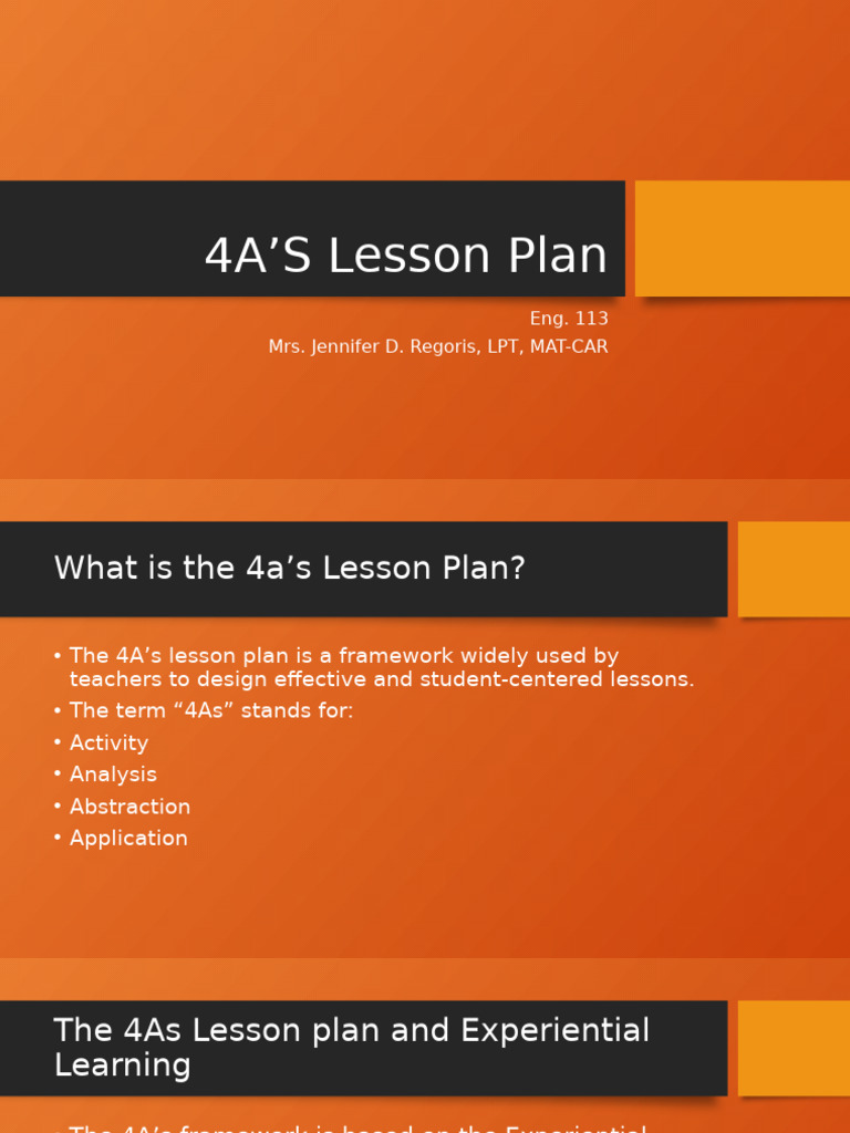4as Lesson Plan 240309081151 57b49149 | PDF | Adjective | Cognitive Science