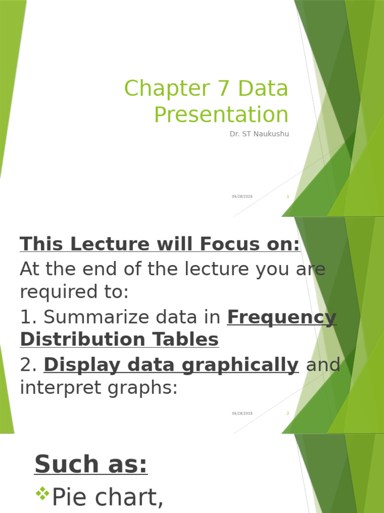 Lesson 6 Presentation of Data | PDF | Histogram | Skewness