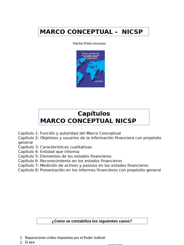 Marco Conceptual Nicsp | PDF | Estado financiero | Contabilidad