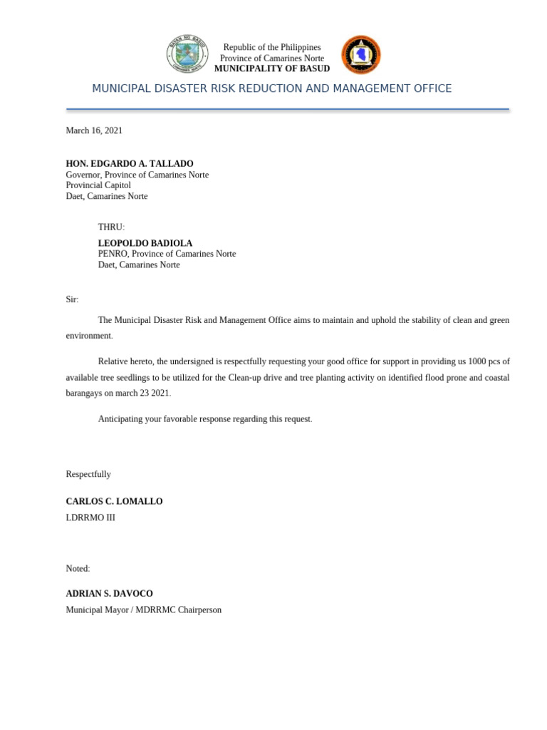 request letter - seedlings | PDF