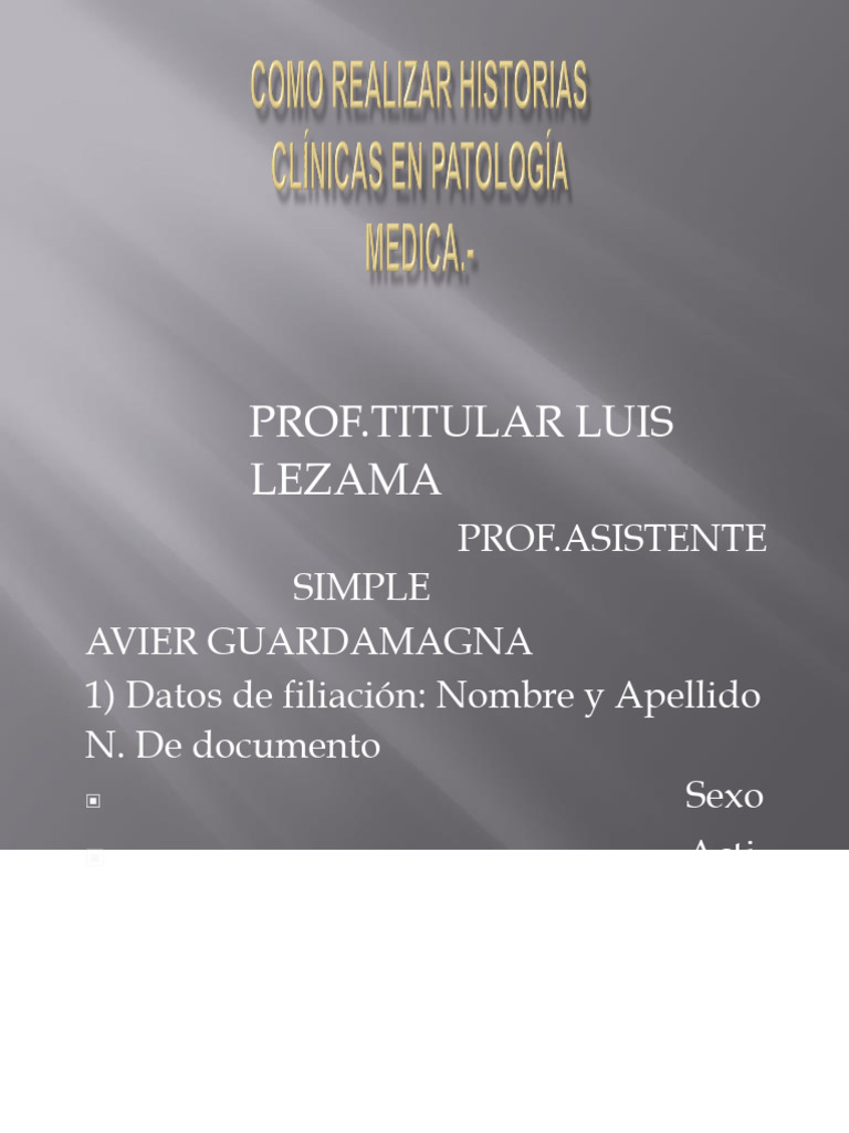 Historia Clinica Doctor Lezama. 11 | PDF