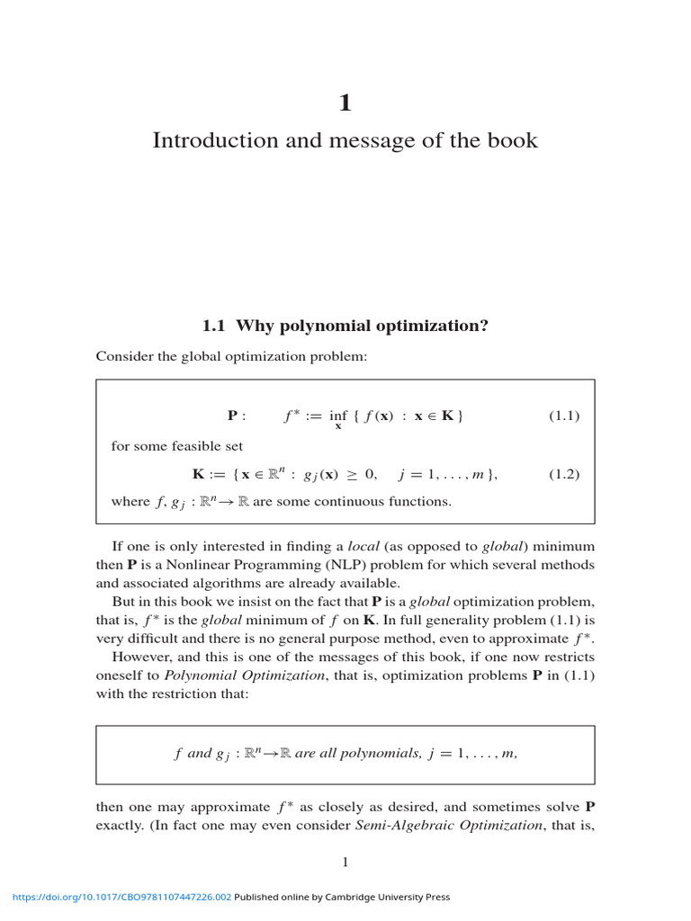 Introduction and Message of The Book | PDF | Mathematical Optimization | Linear Programming